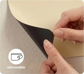 Samolepící magnetická fólie na zeď v oválném tvaru  90 × 60 cm - béžová