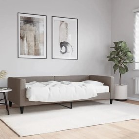 Válenda s matrací taupe 80 x 200 cm textil 3196558