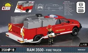 COBI 24612 Dodge RAM 3500 hasičský vůz / Stavebnice / 358 dílů / od 6