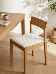 Sinsay - Žebrovaný podsedák na židli z imitace kožešiny - krémová