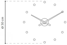 Designové nástěnné hodiny NOMON OJ ocelově modré 50cm