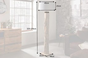 Přírodní dřevěná stojací lampa Roots II