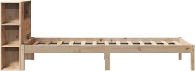 Postel s knihovnou bez matrace 75 x 190 cm masivní borovice 3321559