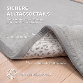 AIYAPLAY dětská hrací podložka, tloušťka 3 cm, 127 × 127, světle šedá