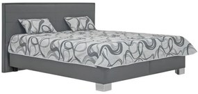 BLANÁŘ Čalouněná postel Grand, s úložným prostorem, 160x200, šedá