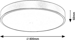 Rabalux Zlaté stropní LED svítidlo Tesia 400mm 36W 71037