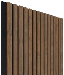 Akustický panel Oak tobacco 61,5x275 cm lamely na filcu