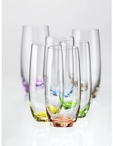 Crystalex Barevné sklenice Club Rainbow 350 ml, 6 ks