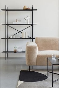 Černý kovový regál 120x180x40 cm Marcio – White Label