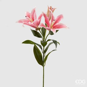 Umělá květina lilie růžová, 100cm