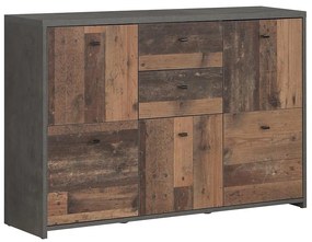 Komoda BEST CHEST old wood vin/beton