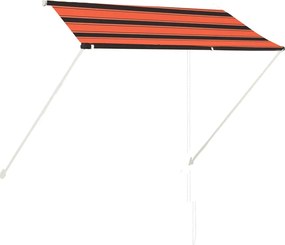 vidaXL Zatahovací markýza 250 x 150 cm [143766] Barva: oranžová a hnědá