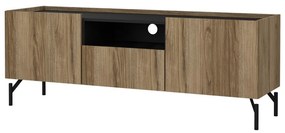 Hnědý TV stolek v dekoru dubu 147x54x41 cm Bergen – Tvilum
