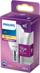 Philips Classic LED žárovka E14, 2,8 W, 250 lm, 2700 K, tvar kapky
