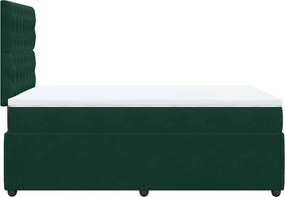 Box spring postel s matrací tmavě zelená 120x190 cm samet 3294595