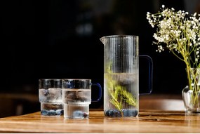 Modré skleněné hrnky v sadě 2 ks na cappuccino 350 ml Livio – Vialli Design