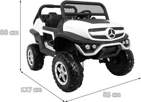 Ramiz Mercedes Benz Unimog elektrické autíčko pro děti bílé