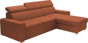 Rohová rozkládací sedací souprava do L MONSUM, 245 cm, s úložným prostorem Roh pohovky: Levý roh, Barva látky: Černá (Kronos 07)