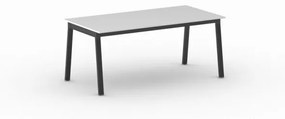 Kancelářský pracovní stůl PRIMO BASIC, černá podnož, 1800 x 900 mm, bílá