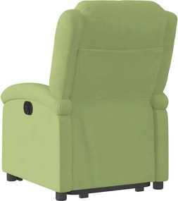 Zvedací polohovací křeslo světle zelené samet 3204303