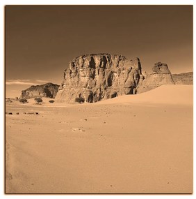 Obraz na plátně - Silnice v poušti - čtverec 3129FA (80x80 cm)