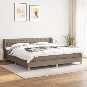 Box spring postel s matrací taupe 200x200 cm textil 3127073