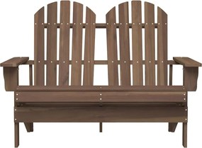 2místná zahradní židle Adirondack masivní jedlové dřevo hnědá 315901