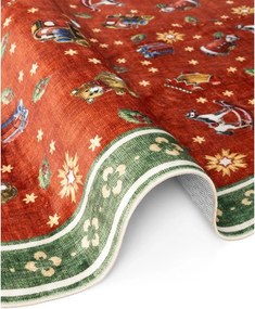 Červený/zelený kulatý koberec s vánočním motivem ø 160 cm Toy's Delight Nostalgic Noel Red Green – Villeroy&amp;Boch