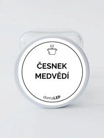 Samolepka na kořenky MEDVĚDÍ ČESNEK bílá 5 cm tučné písmo