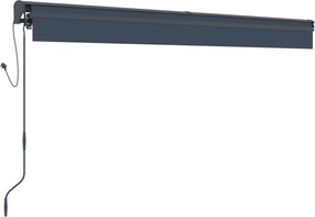 Elektrická markýza s LED osvětlením BestBerg BBSU-EL395CG / 395 x 300 cm / šedá