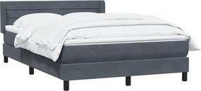 Box spring postel s matrací tmavě šedá 160x210 cm samet 3318202