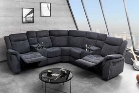 Designová rohová sedačka Movie 270 cm tmavě šedá