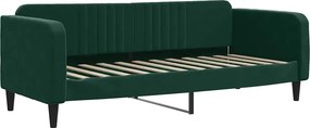 Válenda s přistýlkou tmavě zelená 80 x 200 cm samet 3197058