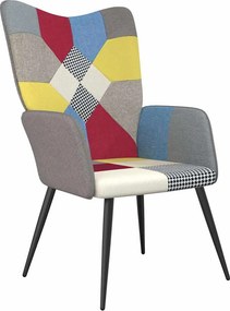 Relaxační křeslo patchwork textil 328185