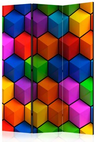 Paraván - Colorful Geometric Boxes [Room Dividers]