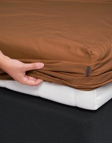 Prostěradlo s gumou Premium Percale 160 x 200 cm světle modro-šedé