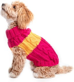 Pet Amour Paris svetr pro fenky a kočky Mustard Velikost: 30