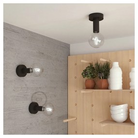 creative cables Fermaluce monochrome, lakované dřevěné bodové svítidlo na stěnu nebo strop 14,2 cm Barva: Černá