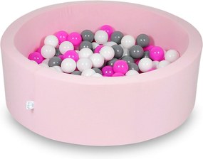 Mimii Suchý bazének + 200 ks kuliček kulatý, pudrová růžová Rozměr: 90x40 cm