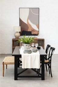 Černá jídelní židle z dubového dřeva Lyon – Premier Housewares
