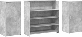 Recepční stůl betonově šedý 200x50x103,5 cm kompozitní dřevo 3324181