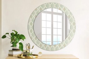 Kulaté dekorativní zrcadlo Lehký vintage vzor fi 60 cm