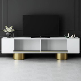 Televizní stolek Bohem White and Gold