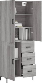 Skříň highboard šedá sonoma 69,5 x 34 x 180 cm kompozitní dřevo 3196017