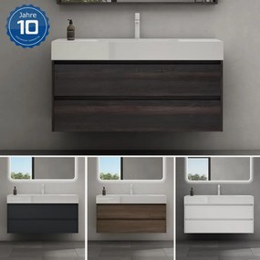 Design LED luxusní koupelnová skříňka s umyvadlem DOPORRO DEEP - 120cm Barva: eiche