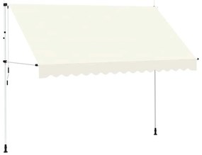 Ručně zatahovací markýza 350 cm krémová 143697