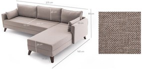 Hanah Home Designová pohovka BELLA krémová pravá 275 cm 825BLC1513