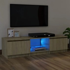 TV skříňka s LED osvětlením dub sonoma 120 x 30 x 35,5 cm - Default Title