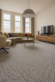 ITC, Metrážový koberec Spring 6490, na míru, šíře 4m,5m, šedá, filc, ložnice