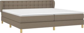 Box spring postel s matrací taupe 200x200 cm textil 3127153